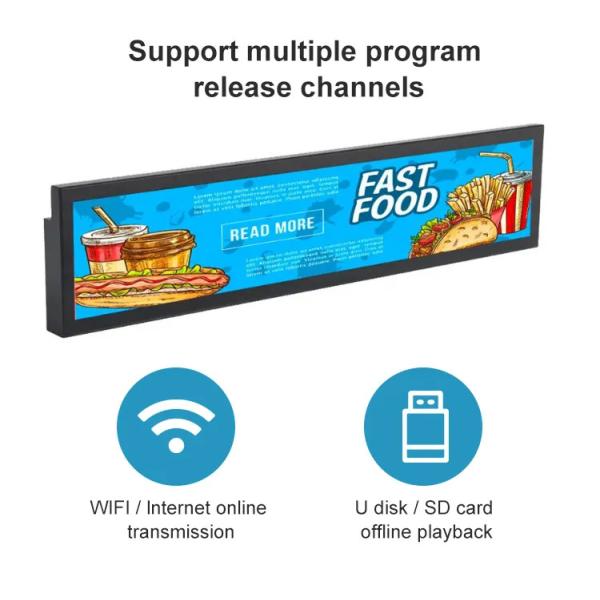 Quality 18.5 Inch Bar LCD Display For Multiple Scrolling Advertising for sale