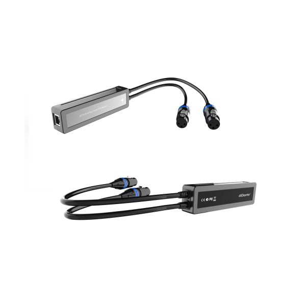 Quality Black XLR Dante Audio Interface , Dante IO Interface Analog Input Dante Output for sale