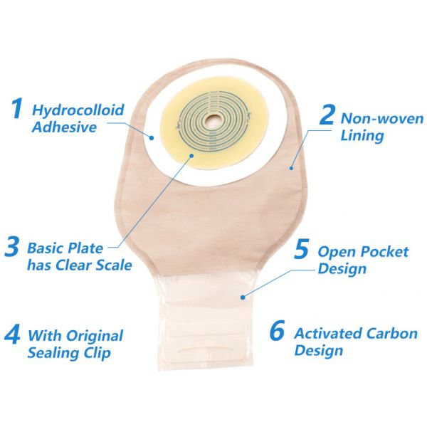 Quality Medical Reusable Disposable Colostomy Bag Stoma Different Types Colostomy Bag High barrier film for sale