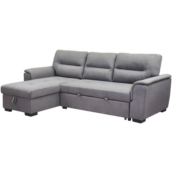 Quality Sectional Pull Out Folding Sofa Bed Multipurpose Breathable Light Gray for sale