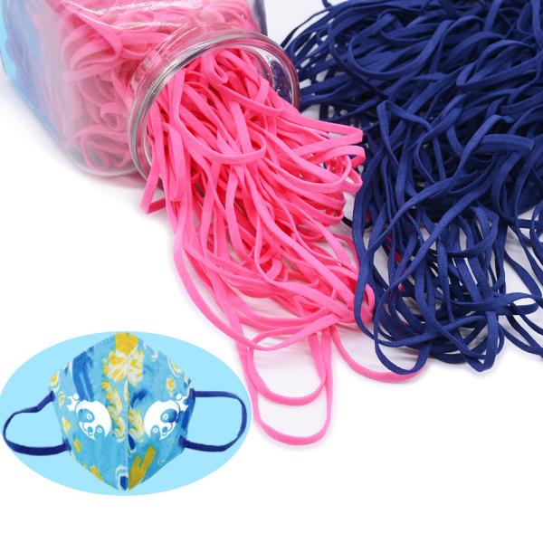 Quality 3mm 5mm 8mm Stretch Round Flat Earloop Macrame Elastic Rope Cord for sale