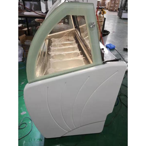 Quality Commercial Double Row 10 Pans Ice Cream Display Freezer for sale