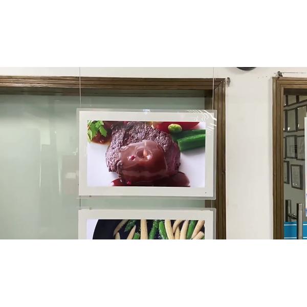 Quality A4 Acrylic LCD Poster Display Jcvision Rod Hook LGP 8mm Thickness for sale
