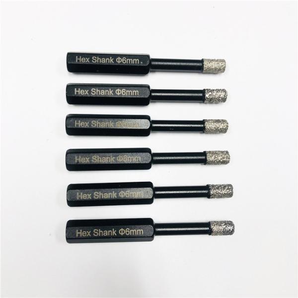 Quality OD 6mm Vacuum Brazed Diamond Core Bits For Porcelain Tile for sale