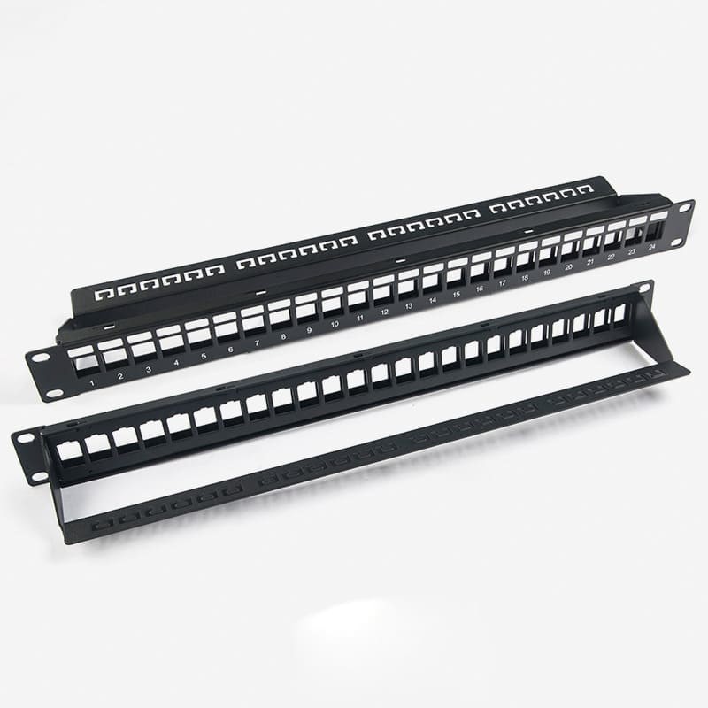 Quality Blank Network Patch Panel Unshielded RJ45 24 Port 1U Patch Panel for sale
