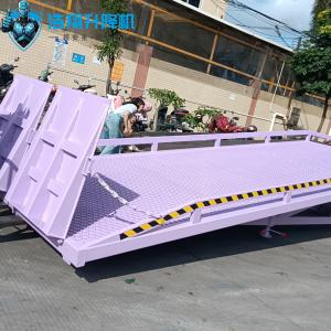 Quality Customized Purple Hydraulic Dock Ramp For Loading Tasks for sale
