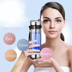 Generator Ionizer H2 Rich Cup Filter Glass Health Maker Hydrogen Water Bottle