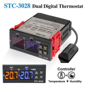 Quality STC-3028 AC 220V DC 12V-24V Digital Humidity Controller Dual Power Monitoring for sale
