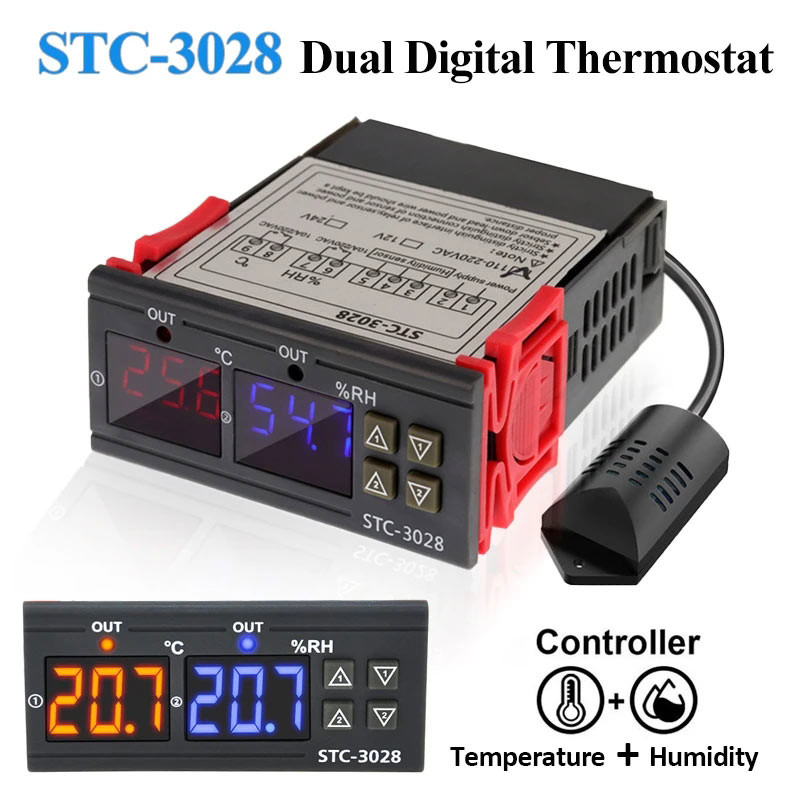 Quality STC-3028 Humidity And Temperature Controller AC 220V DC 12V 24V for sale