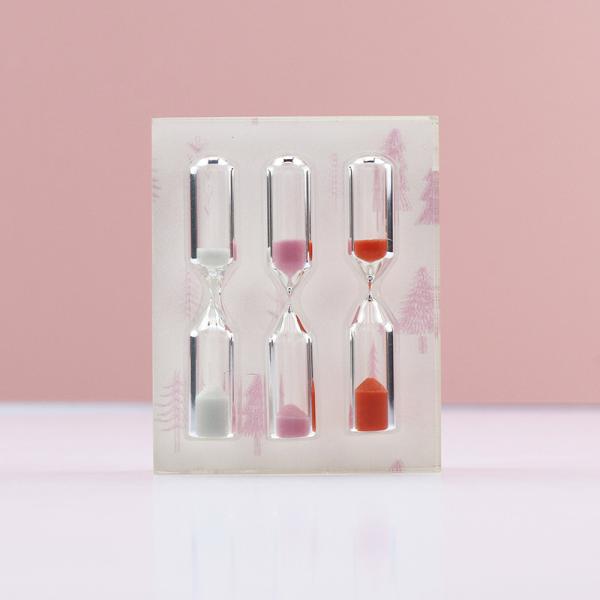 Quality Christmas Acrylic Hourglass one Minute Three Minute Hourglass Sand Timer for sale