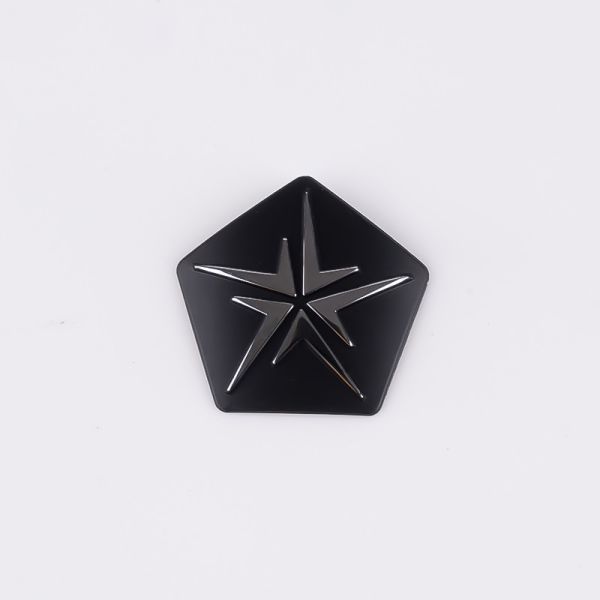 Quality Small Logo Stainless Steel Metal Label with Self-Adhesive Back Glue OEM Installation for sale