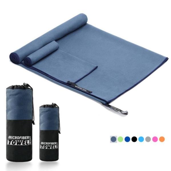 Quality Quick Dry Travel Microfiber Towel Thin And Lightweight Space Saving With Bag for sale