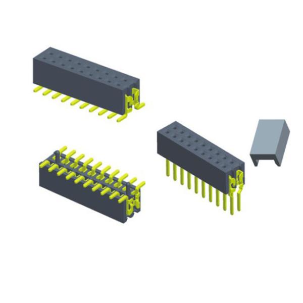 Quality 1.0 mm H 2.0 Dual Row Straight Right Angle Type Female Header Connector for sale