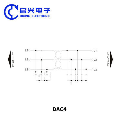 Quality 380V AC Three Phase Four Wire EMI Power Supply Noise Filter 40A-80A Variable for sale