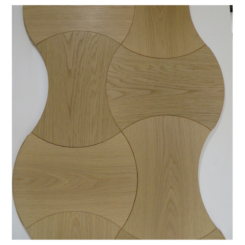 Quality Shaped Oak Engineered Parquet Flooring With Special And Curved Design for sale