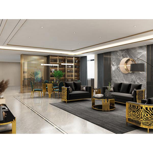 Quality SEDIA Dining Room Furniture Stainless Steel Living Room Furniture Set for sale