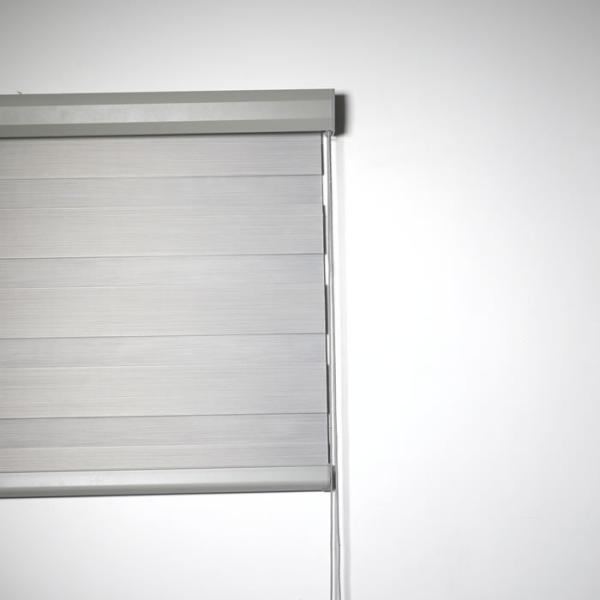 Quality Dark Gray Light Control Zebra Roller Curtains For Windows for sale