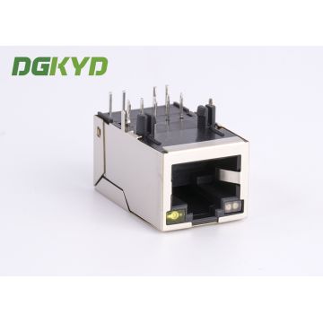 Quality 90 Degree shielded gigabit ethernet rj45 connector with magnetics cat6 rj45 plug for sale