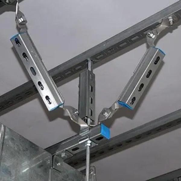 Quality Rustproof Earthquake Rigid Longitudinal Seismic Bracing System For Electrical for sale