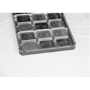Quality 18 Cavity Wine Red Non Stick Square Cupcake Pan for sale