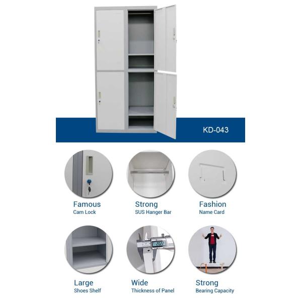 Quality School Furniture 185cm height 0.16 CBM Metal Wardrobe Cabinet for sale