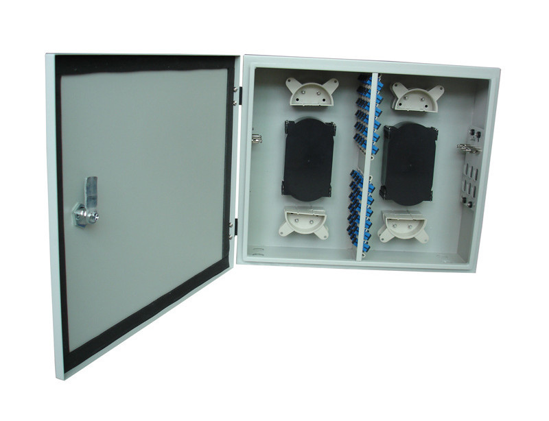 Quality 48Fo Outdoor Wall Mount Fiber Enclosure LC ODF Optical Distribution Frame for sale