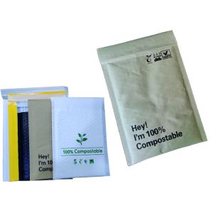 Quality EcoMailer OEM Plastic Free Packaging 100% Biodegradable Kraft Bubble Mailers for sale