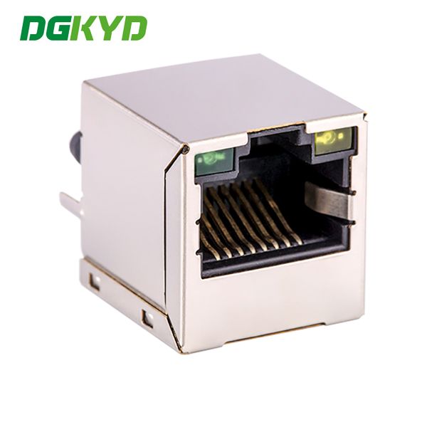 Quality RJ45 Vertical Interface 180 Degree Network Connector 100MB Transformer for sale