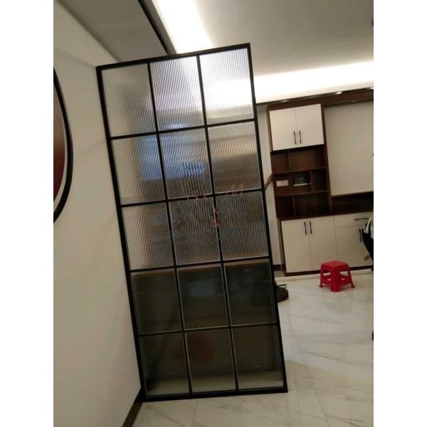 Quality OEM Framed Curved Tempered Patterned Glass Solid Structure for sale