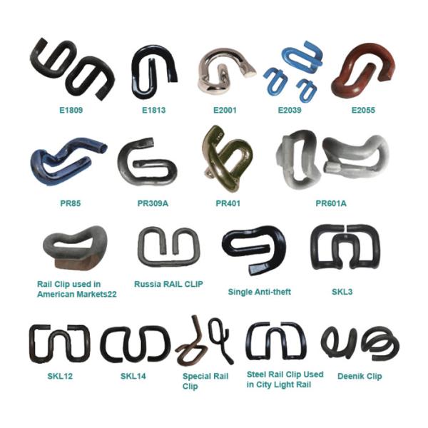 Quality 60Si2CrA Material Railroad E Clips , 44HRC Erc Rail Clip DIN 17221 for sale