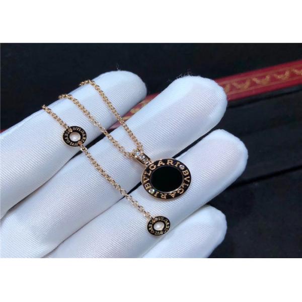 Quality 18K Gold Diamond Necklace Simple Design For Girlfriend / Wife for sale