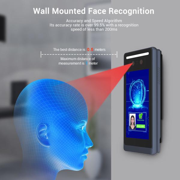 Quality Biometric Attendance System Face Recognition Devices 1.2GHz With RV1109 CPU for sale