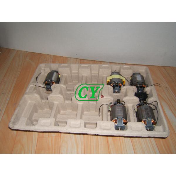 Quality Disposable Molded Pulp Trays Biodegradable Pulp Industrial Package for sale