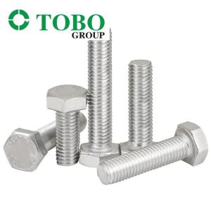 Quality Din933 6mm 9mm 16mm M6 Inox 316 Ss 210 Super Duplex Stainless Steel Metric Hex for sale