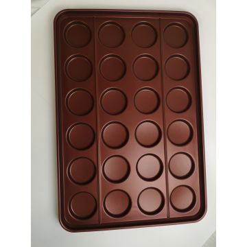 Quality 3.5" 24 Links Burger Bun Baking Tray Reusable Silicone Coated for sale