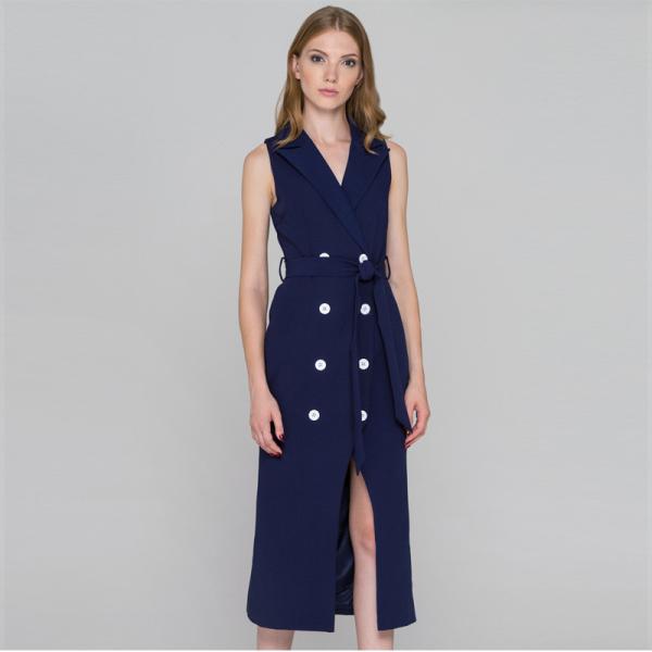 Quality Alibaba wholesale blue sleeveless blazer dress for sale