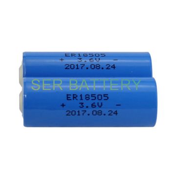 Quality High Energy A Size ER18505 Battery , 3800mAh 3.6 Volt Lithium Battery 10 Years for sale