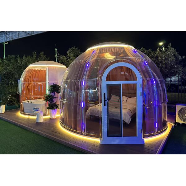 Quality Modern Design Hotel Modular Prefab PC Crystal Dome Tent Bubble House for Dining for sale