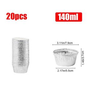 Quality 20Pcs Air Fryer Aluminum Foil Cake Cups for Baking Tin Steamer Mats and BBQ Food for sale