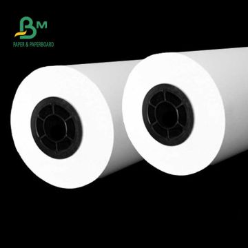 Quality 92% Whiteness 80gsm Plotter Paper Roll , Plain White Paper Roll For CAD Plotter for sale