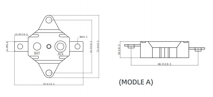HCET 37 Miniature Circuit Breaker dimension diagram with precise measurements