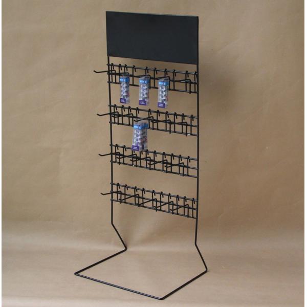 Quality Customized Logo Metal W550mm Battery Retail Display Rack For Countertop for sale