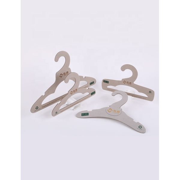 Quality Recycled Kids Clothing Paper Hanger Cardboard Baby Clothing Hangers Custom Printing for sale