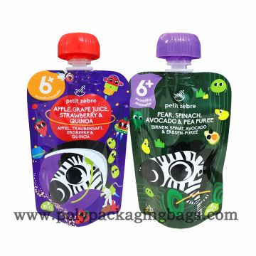 Quality Gravure Printing 0.18mm Fruit Juice Pouch With Suction Nozzle for sale