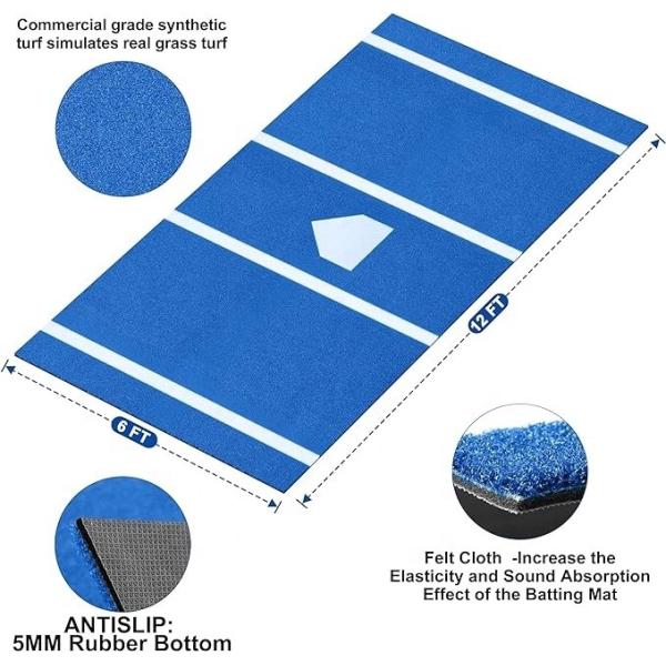 Quality PE Monofilament PP Curly Fiber Batting Mat Regulation Size Turf for Indoor for sale