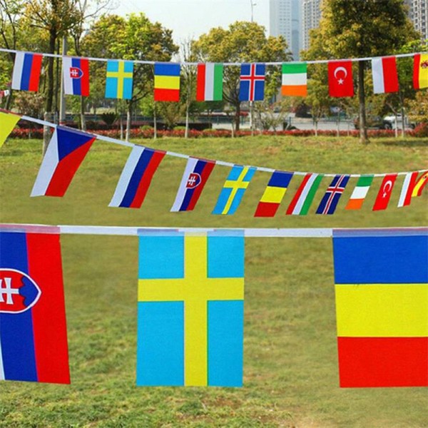Quality Digital Printing String Flag Colorful Bunting Material Flags for sale