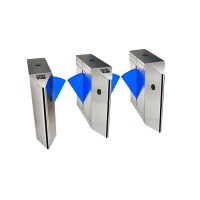 Quality 304 or 316 Stainless Steel Flap Barrier Gate with 25 to 30 Person Per Minute Flow Rate and CE Certification for sale