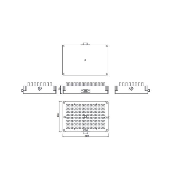 Quality 43-46 GHz Narrow Band LNA Psat 41W Low Noise Figure RF power Amplifier For for sale