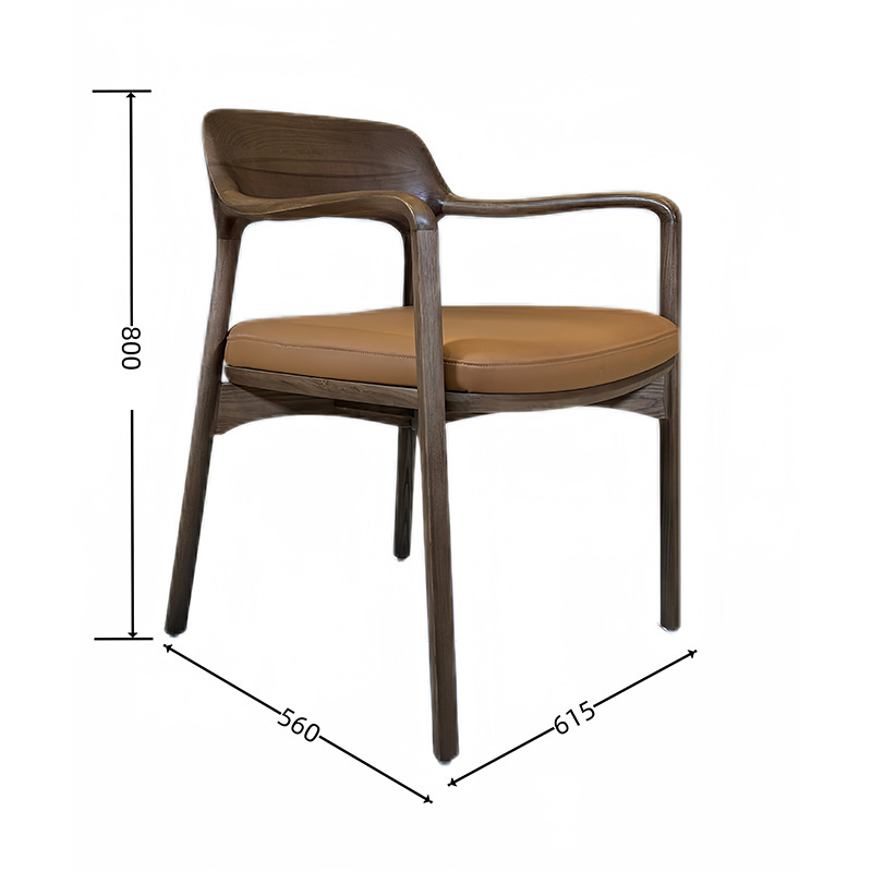 Hotel Furniture Solid Wooden Dining Room Chair Modern Minimalist Restaurant Coffee Shop