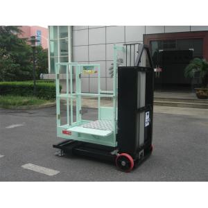 Quality Mast Type Semi - Electric Aerial Order Picker Manual Push Around For One Person for sale